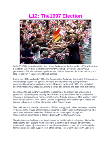 General Elections Case Studies | Teaching Resources