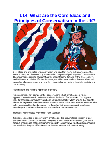 Conservatism | Teaching Resources