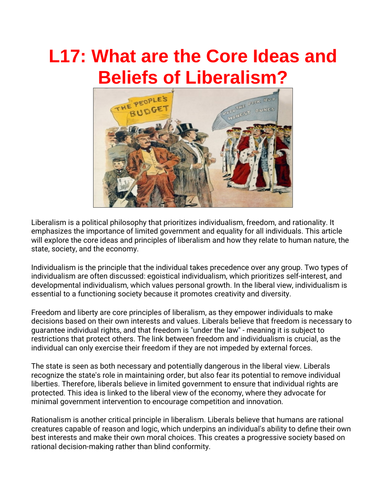 Liberalism | Teaching Resources