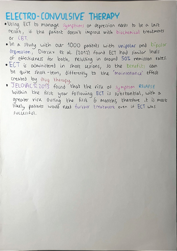 Bipolar disorder handwritten notes- Abnormal/clinical Psychology - A ...