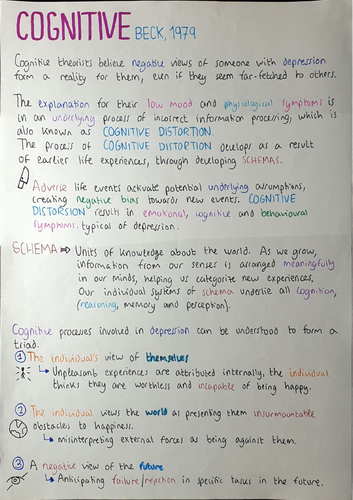 Bipolar disorder handwritten notes- Abnormal/clinical Psychology - A ...