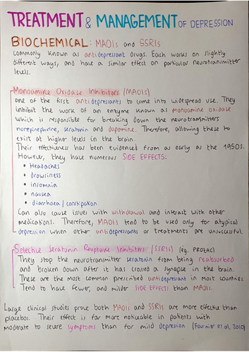 Bipolar disorder handwritten notes- Abnormal/clinical Psychology - A ...