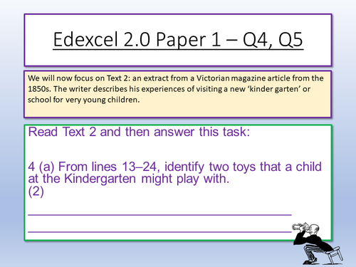 Edexcel English Language 2.0 Paper 1 Q5 | Teaching Resources