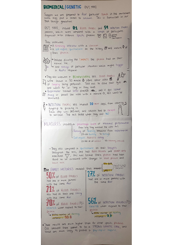 Anxiety - Handwritten notes - AL Psychology - Abnormal/clinical ...