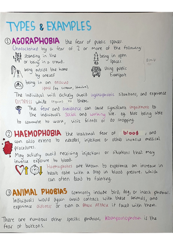 Anxiety - Handwritten notes - AL Psychology - Abnormal/clinical ...