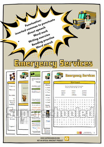 English Worksheets for Home schooling: Emergency services, grammar ...