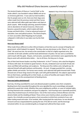 Why did Medieval Ghana become a powerful African empire? | Teaching ...