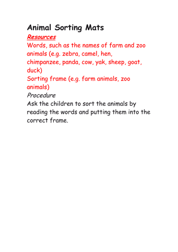 LETTERS AND SOUNDS PHASE 3 ~ ANIMAL SORTING / FULL CIRCLE / EYFS ...