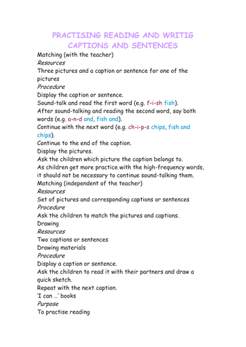 LETTERS AND SOUNDS PHASE 3 ~ READING CAPTIONS AND SENTENCES / YES AND ...