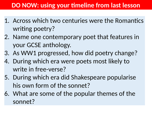 AQA GCSE Unseen Poetry Scheme of Work (27.1 and 27.2) | Teaching Resources