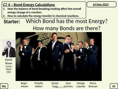 KS4 GCSE Chemistry AQA C7 4 Bond energy calculations Lesson Bundle ...