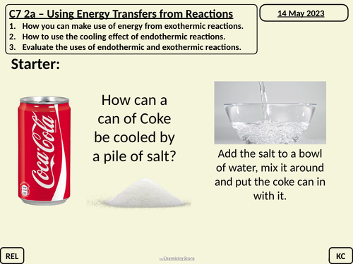 KS4 GCSE Chemistry AQA C7 Energy Changes 7 PPTS Only Topic Bundle ...