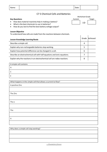 KS4 GCSE Chemistry AQA C7 Energy Changes 7 PPTS 13WS 11MS Topic Bundle ...