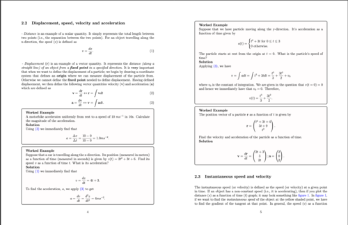 AS/A level Maths Mechanics Revision Guide 2024 | Teaching Resources