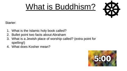 KS3 Buddhism . 6 lessons with test and answers at the end | Teaching ...