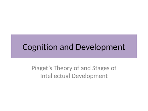 Cognition & Development | Teaching Resources