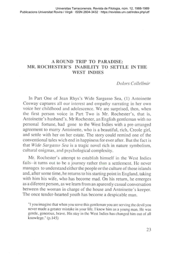 Wide Sargasso Sea Context, Critics and Exam papers | Teaching Resources