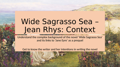 Wide Sargasso Sea Context, Critics and Exam papers | Teaching Resources