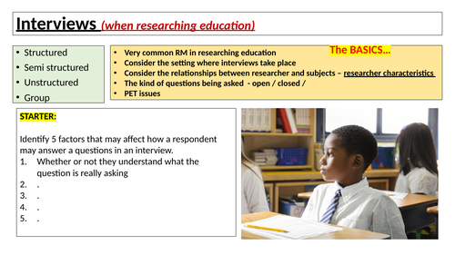 Methods in Context AQA Sociology 6 lesson to prepare students ...