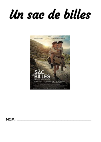 Un sac de Billes - Activity Booklet and Answers | Teaching Resources