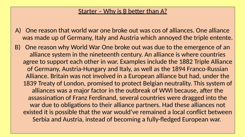 Causes of World War I | Teaching Resources