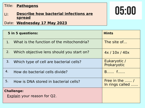 AQA GCSE Bacterial diseases | Teaching Resources