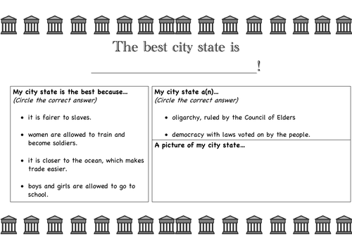 Athens vs. Sparta: Persuasive Writing Lesson | Teaching Resources