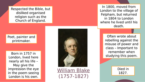London - William Blake | Teaching Resources
