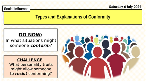 AQA A-Level Psychology - TYPES AND EXPLANATIONS OF CONFORMITY [Social ...