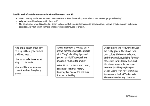 The Hate U Give by Angie Thomas - full teaching unit! | Teaching Resources