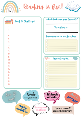 Read 20 Books Challenge | Teaching Resources