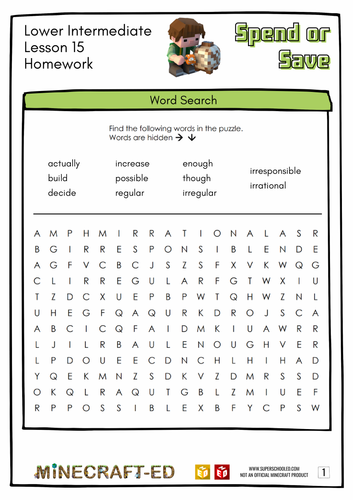 Spend or save bundle PPT lesson 7-9 years with Homework & Preview ...
