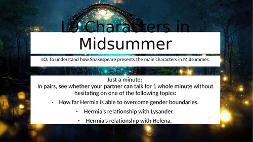 A Midsummer Night's Dream Characters | Teaching Resources