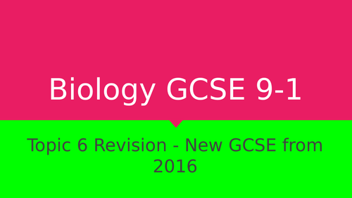 AQA GCSE Biology Topic 6 Inheritance, Variation & Evolution Revision ...