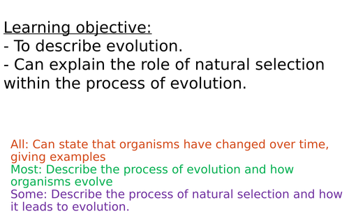 Evolution - KS3 activate Science | Teaching Resources