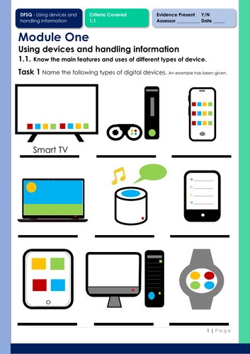 Digital Functional Skills - Module 1 - Using Devices & Handling Information - 1.1 - Digital ...