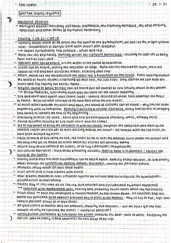 A-LEVEL FILM STUDIES | We need to talk about Kevin key scenes revision ...