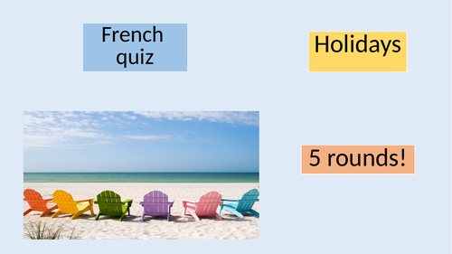 French Holidays Quiz | Teaching Resources