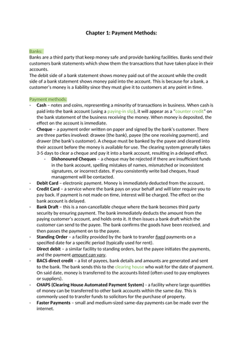 AAT L2 Bookkeeping Controls Ch. 1 & 2 Notes | Teaching Resources