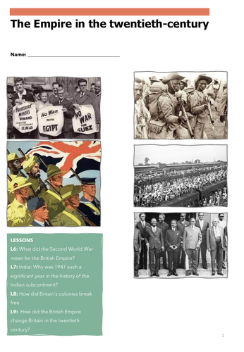 The Empire in the 20th Century Workbook (Hodder) | Teaching Resources