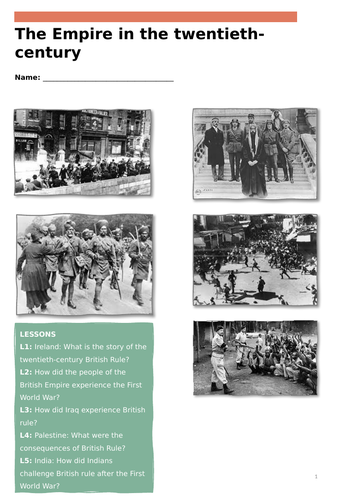 The Empire in the 20th Century Workbook (Hodder) | Teaching Resources