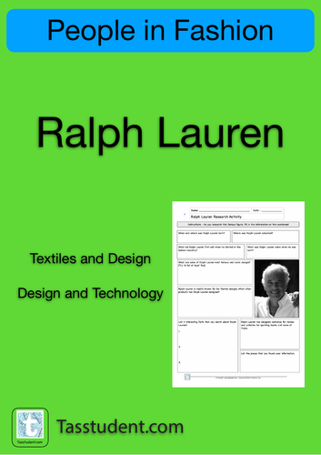 People in Fashion Design - Ralph Lauren | Teaching Resources