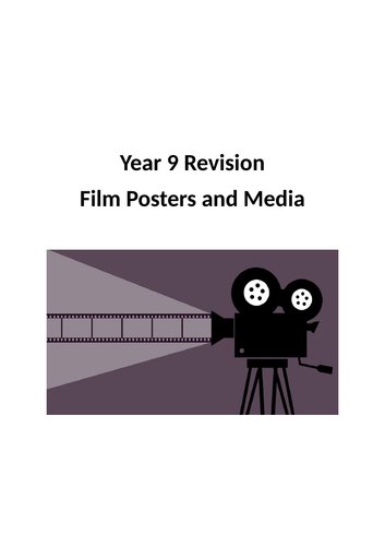KS3 Film Poster/Media Analysis Revision Guide | Teaching Resources