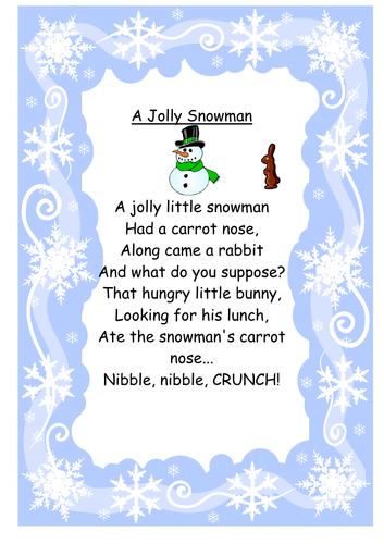 CHRISTMAS RHYMES SONGS RESOURCES KS1 EYFS | Teaching Resources