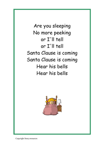 CHRISTMAS RHYMES SONGS RESOURCES KS1 EYFS | Teaching Resources