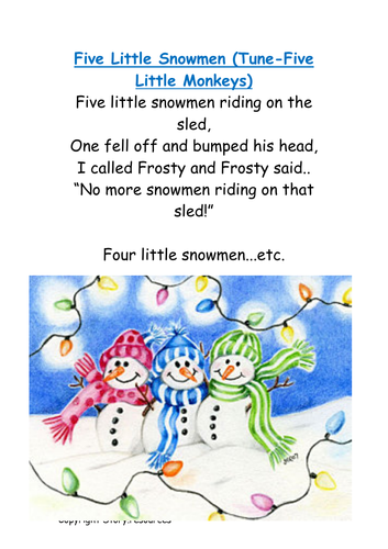 CHRISTMAS RHYMES SONGS RESOURCES KS1 EYFS | Teaching Resources