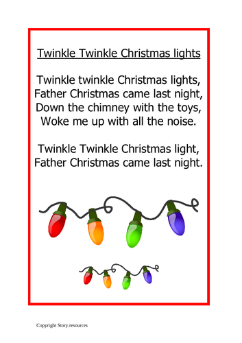 CHRISTMAS RHYMES SONGS RESOURCES KS1 EYFS | Teaching Resources