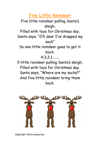 CHRISTMAS RHYMES SONGS RESOURCES KS1 EYFS | Teaching Resources