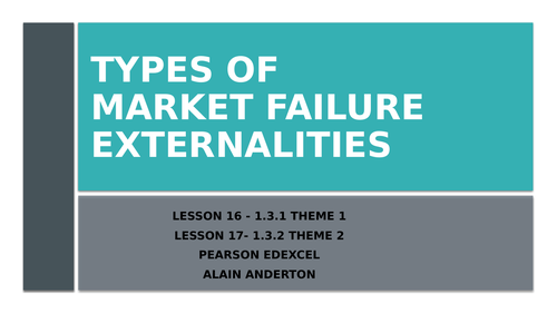 Market failure - Externalities | Teaching Resources