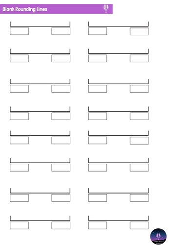 Blank Number Lines for Rounding | Teaching Resources